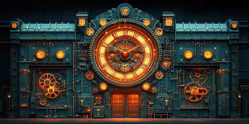 Steampunk-inspired Clockwork Mechanism Featuring Intricate Gears and ...