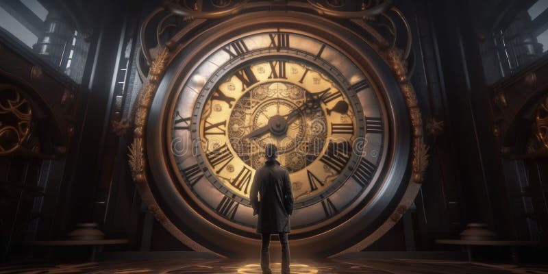 A Steampunk-inspired 3D Rendered Image Featuring a Man Standing in ...