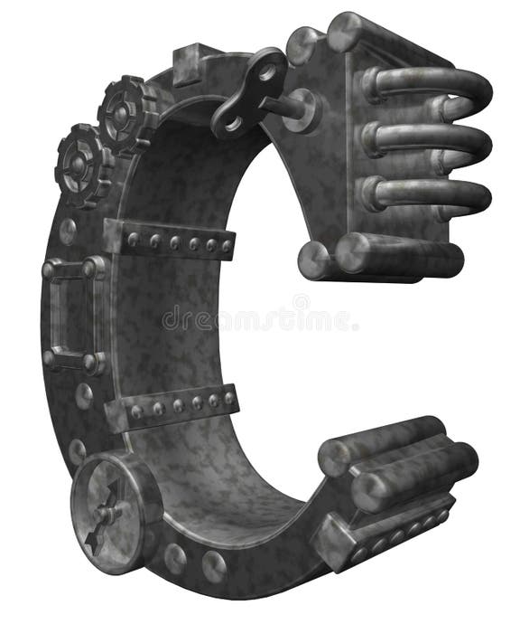 Steampunk letter c stock illustration. Illustration of arrow - 19968105