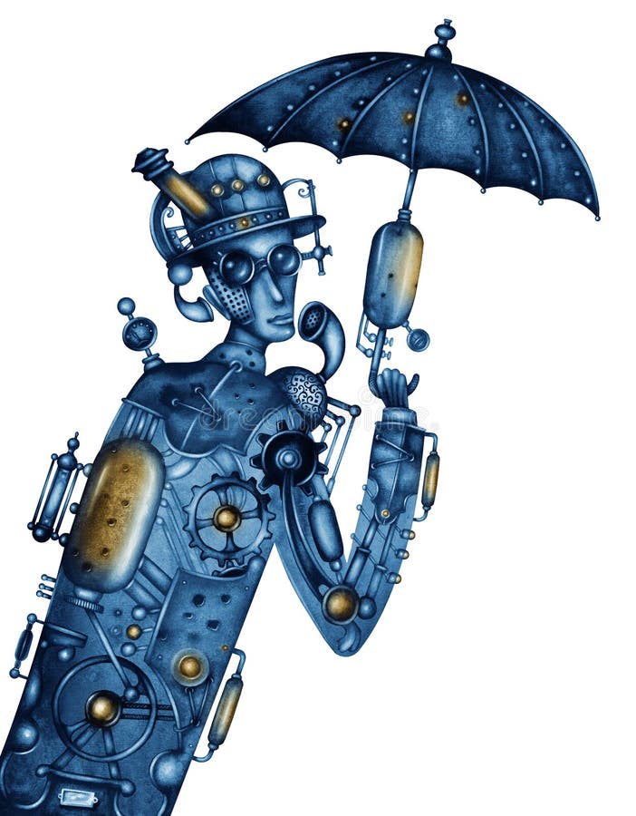 Steampunk Man Illustration stock illustration. Illustration of glasses ...