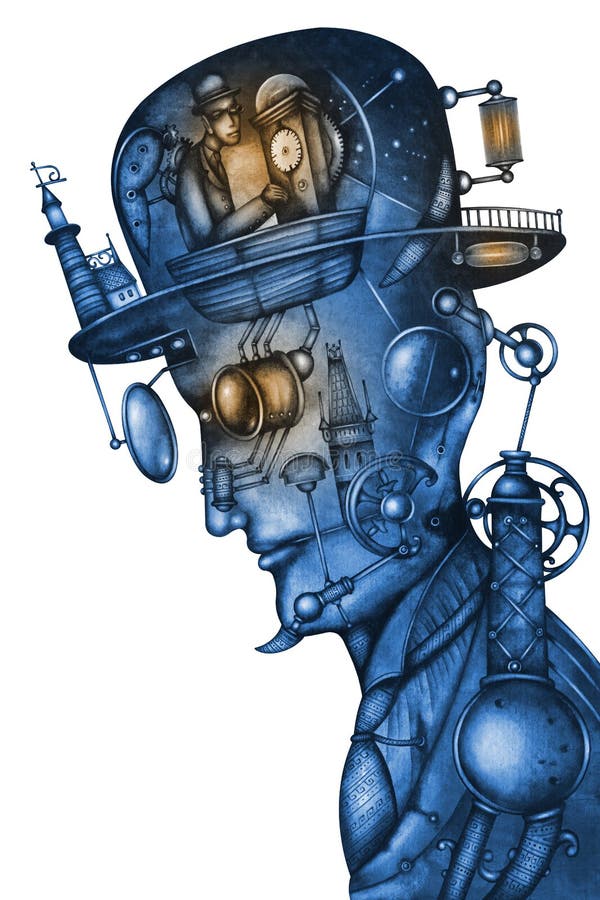 Steampunk Man Illustration stock illustration. Illustration of costume ...