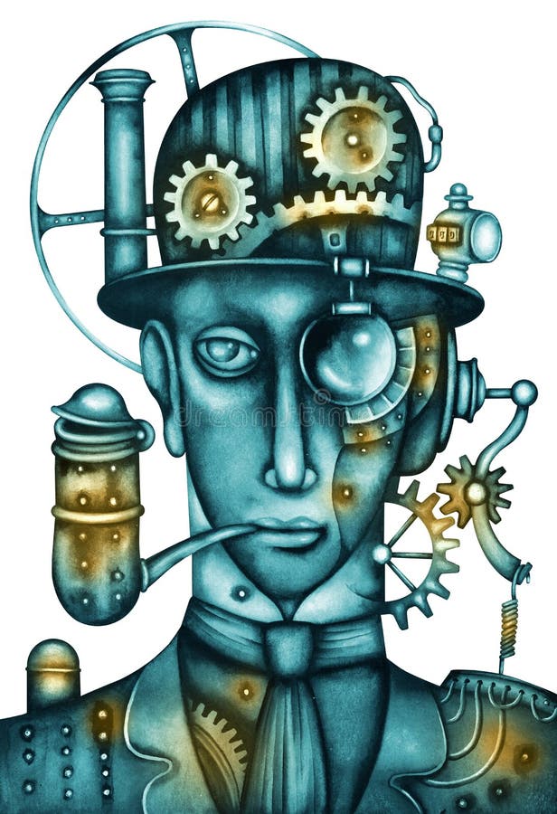 Steampunk Man Illustration stock illustration. Illustration of history ...