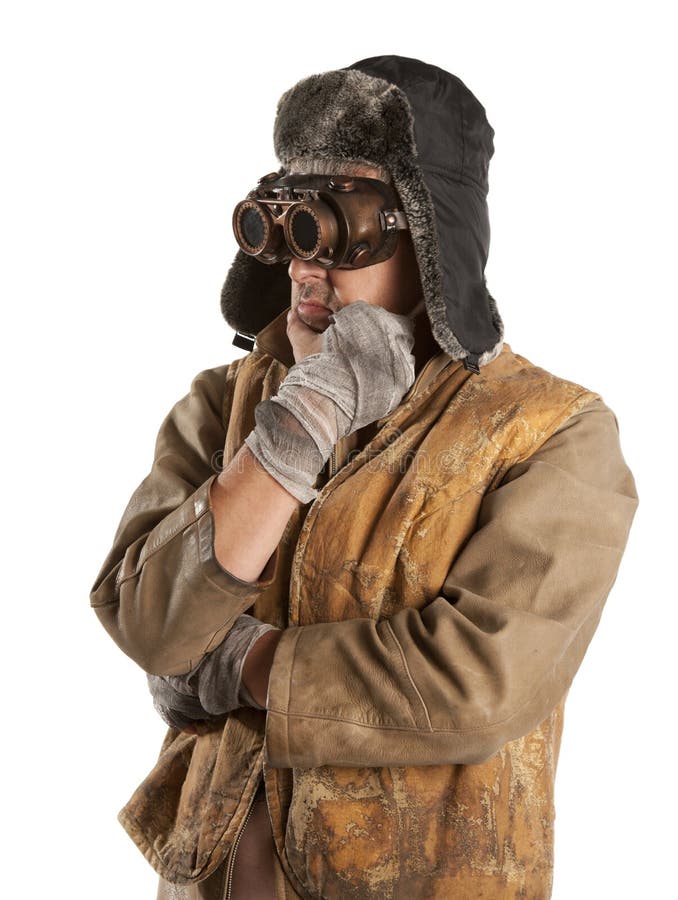 Steampunk Man Wearing Glasses Stock Photo - Image of medieval, fashion ...