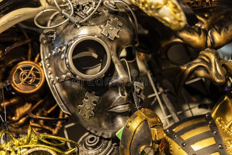Steampunk mask detail stock photo. Image of medieval - 266028074