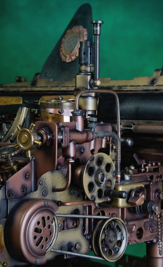 The steampunk mechanism. stock photo. Image of equipment - 28136784