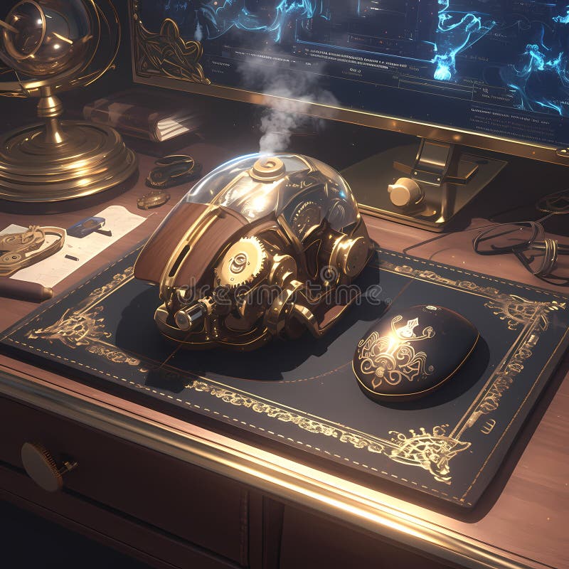 Steampunk Mouse: Elegant Computing Accessory Stock Illustration ...