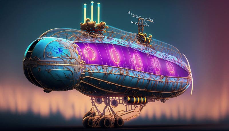 Steampunk neon background stock illustration. Illustration of sound ...