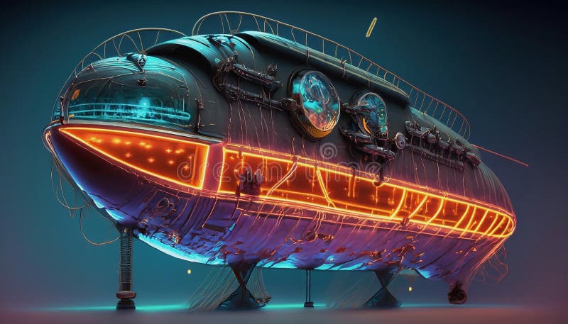 Steampunk neon background stock illustration. Illustration of vector ...