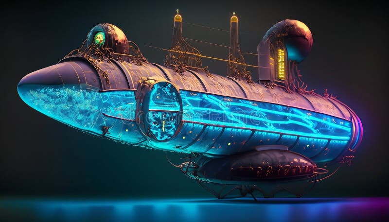 Steampunk neon background stock illustration. Illustration of lighting ...