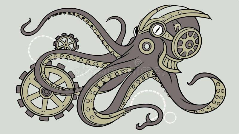 Steampunk Octopus Design, Mechanical Creature, and Fantasy Tech Art ...