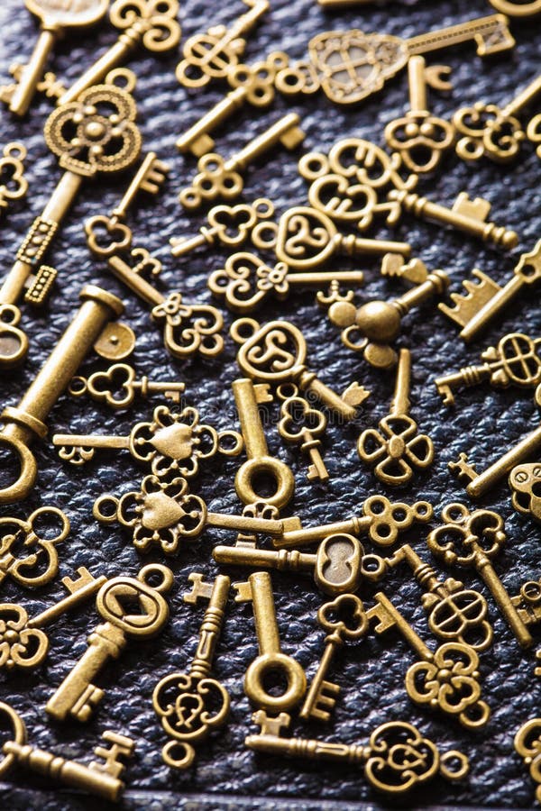 Steampunk Old Vintage Metal Keys Background Stock Image - Image of punk ...