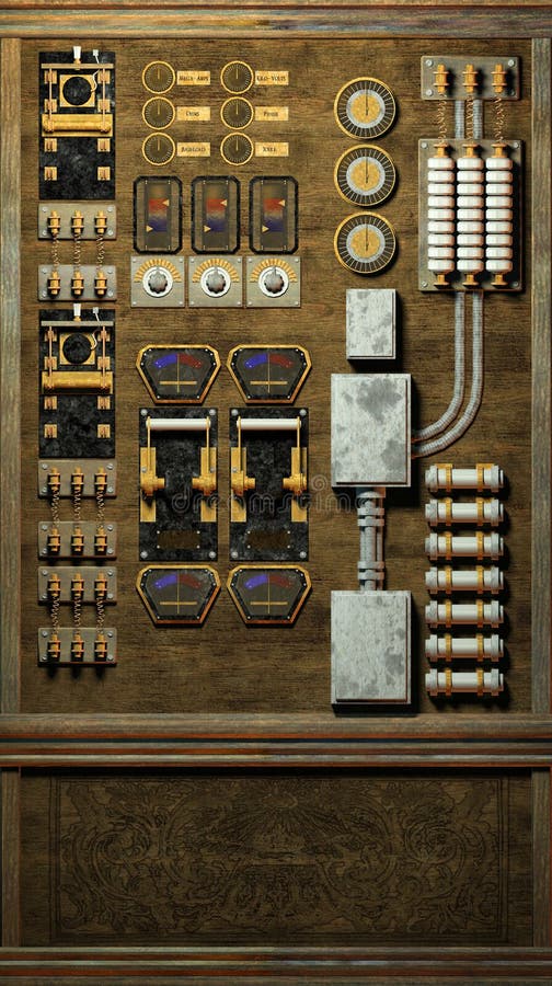 Steampunk panel background stock illustration. Illustration of retro ...