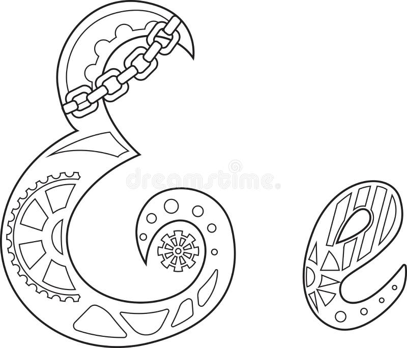 Set of Steampunk Letters on White Vector Stock Vector - Illustration of ...