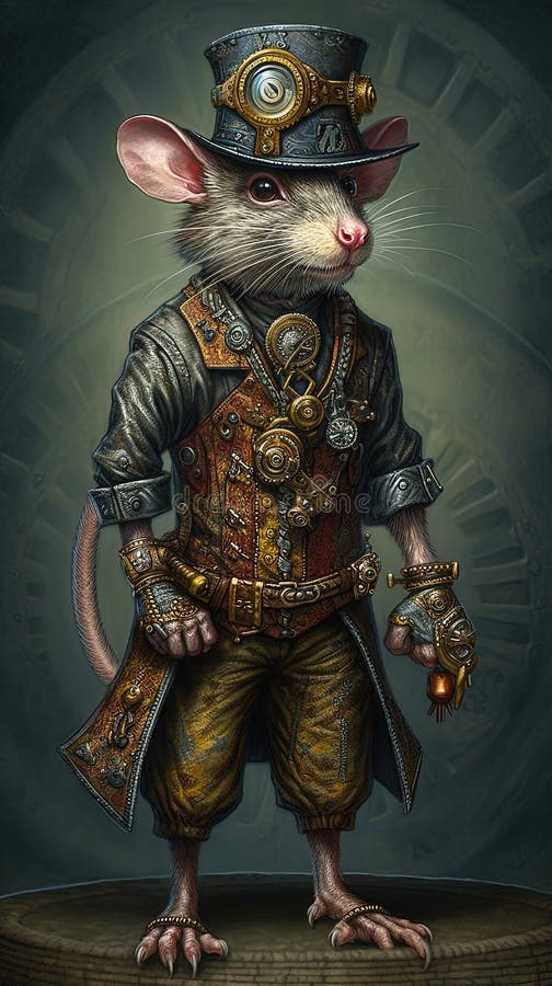 Steampunk Rat . AI Generated Illustration Stock Illustration ...