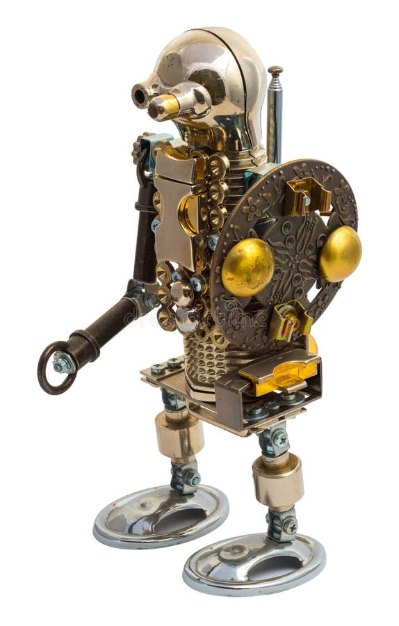 Steampunk robot. stock image. Image of mechanic, machine - 67544299