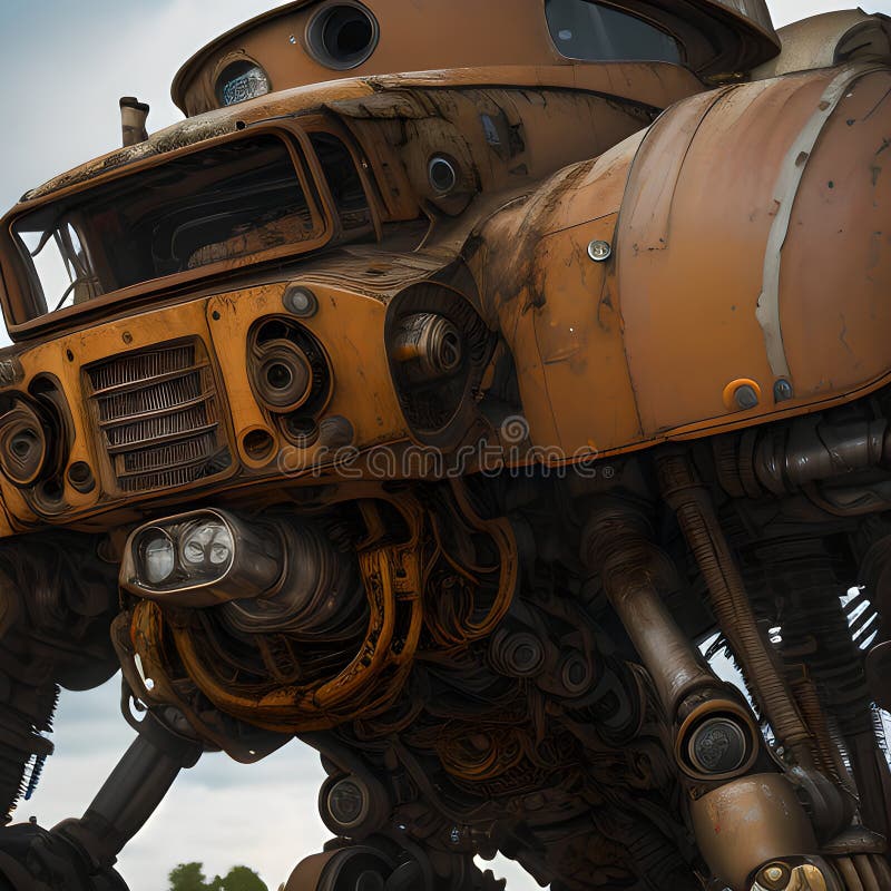 Rusty Orange Steampunk Robot Stock Photos - Free & Royalty-Free Stock ...
