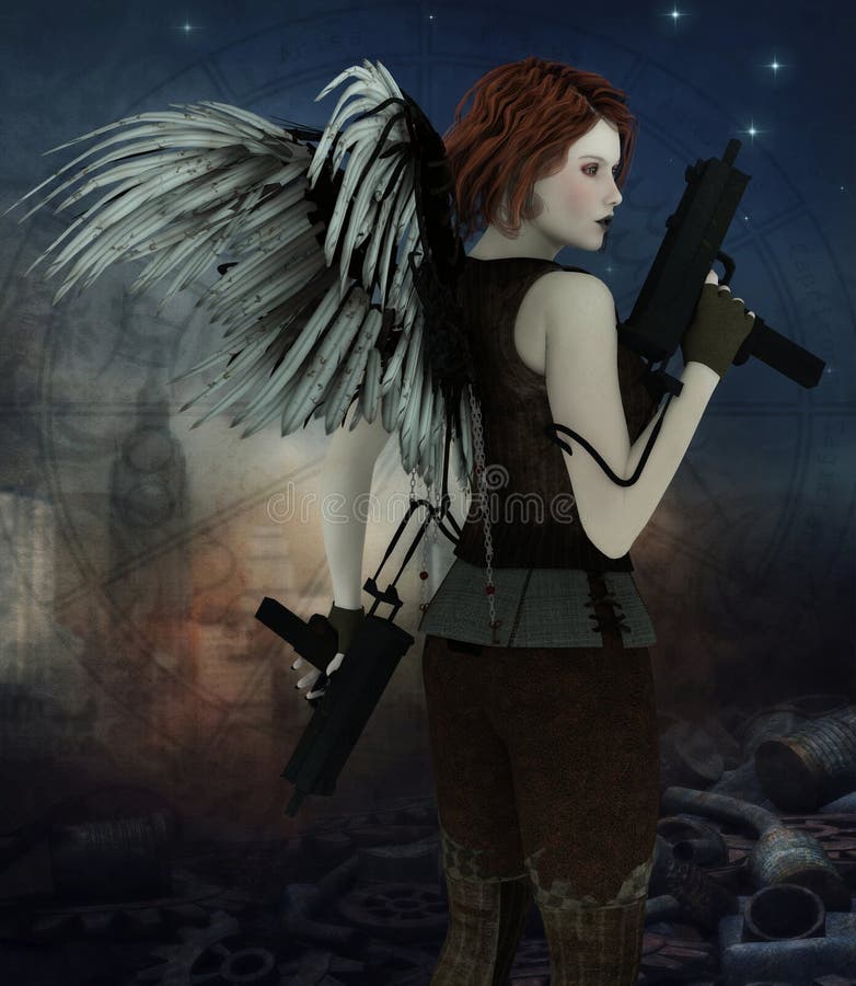 Steampunk Soldier stock illustration. Illustration of fighter - 32952391