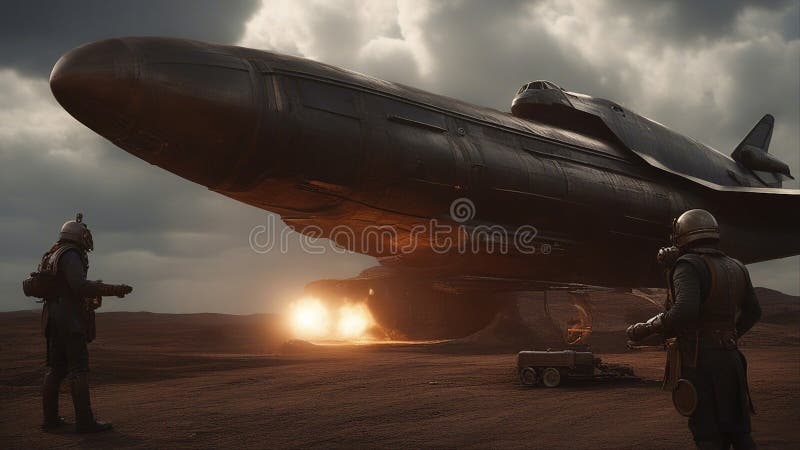 Steampunk Space Shuttle Launching from a Secret Underground Base on an ...