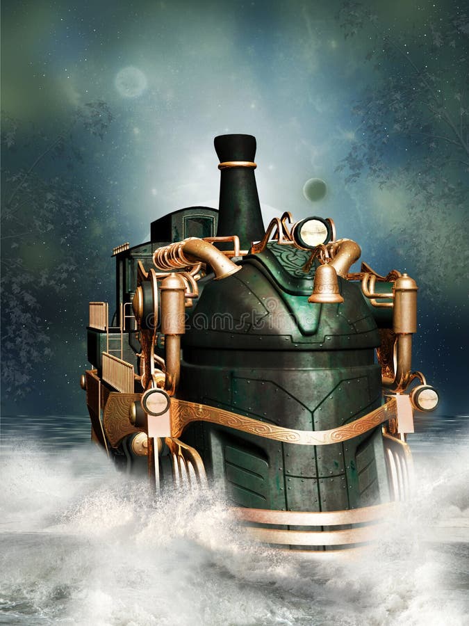 Steampunk style stock illustration. Illustration of ocean - 50316836