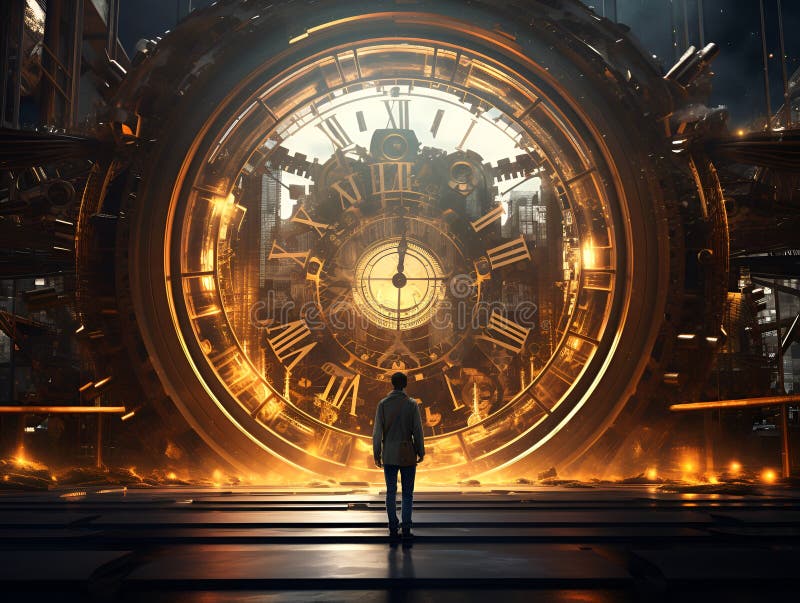 Steampunk Style Time Machine, Ai Generative Stock Illustration ...
