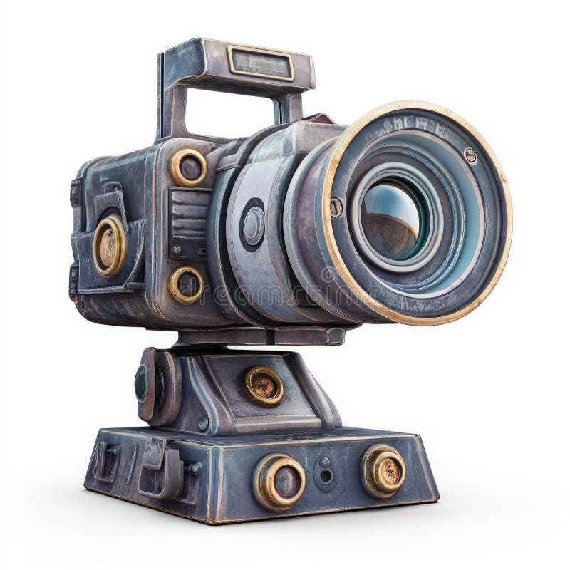 Vintage Steampunk Camera: Futuristic Retro Photography Equipment Stock ...