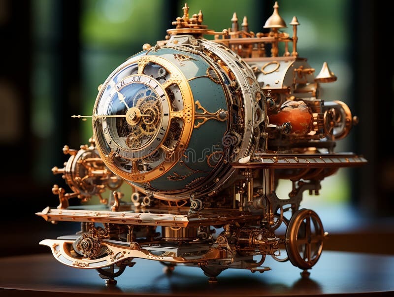 Steampunk time machine stock illustration. Illustration of transport ...