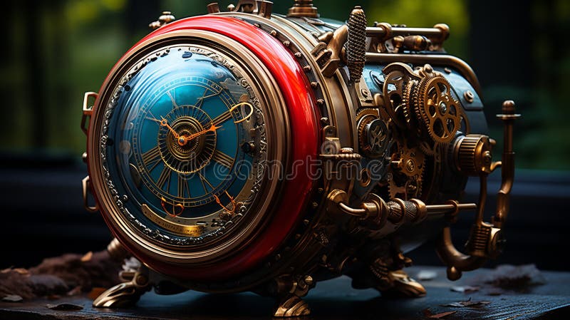 Steampunk time machine stock illustration. Illustration of gears ...