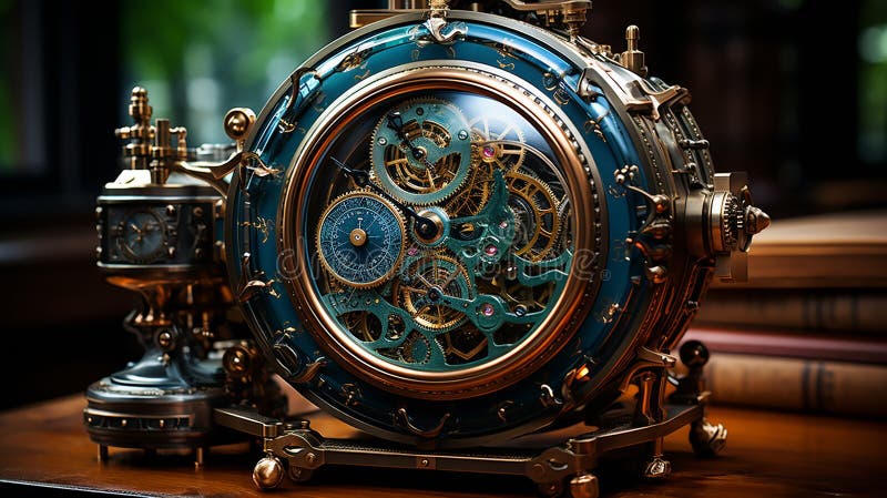 Steampunk time machine stock illustration. Illustration of machine ...