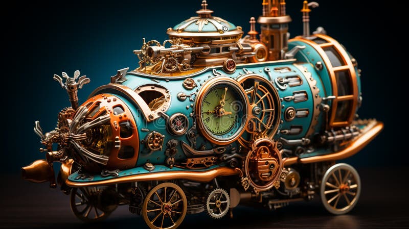 Steampunk time machine stock illustration. Illustration of constructed ...