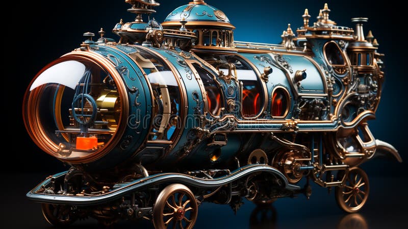 Steampunk time machine stock illustration. Illustration of gears ...