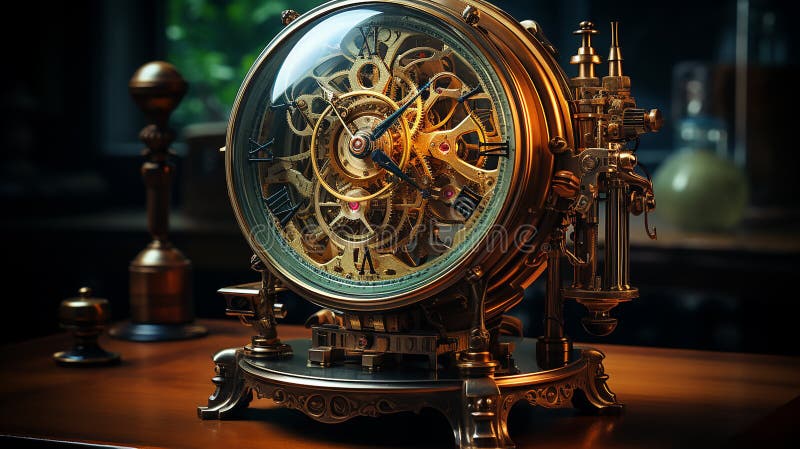 Steampunk time machine stock illustration. Illustration of gears ...