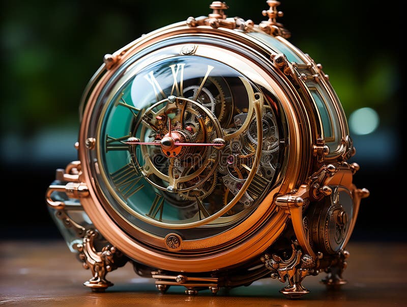 Steampunk time machine stock illustration. Illustration of gears ...