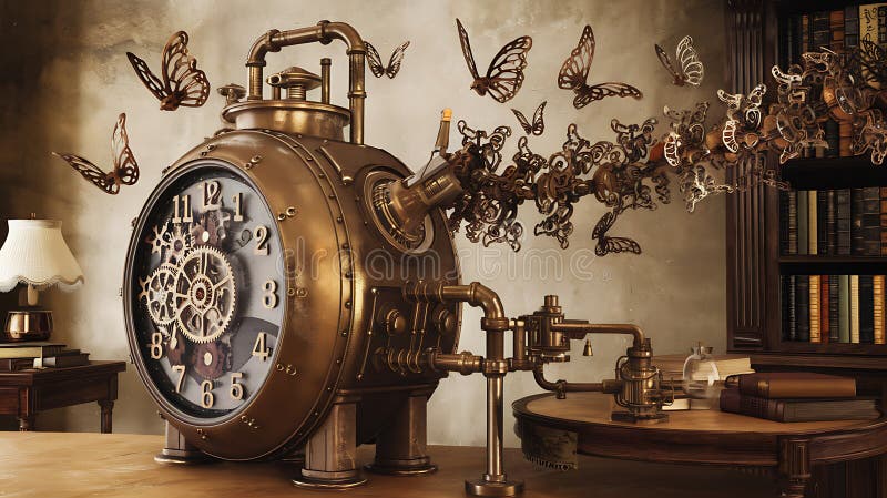 A Steampunk Time Machine Powered by Swarms of Clockwork Butterflies ...