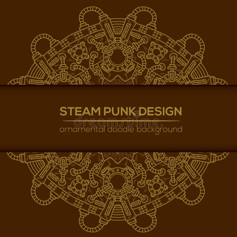 Steampunk Vector Design with Industrial Technical Elements Stock Vector ...
