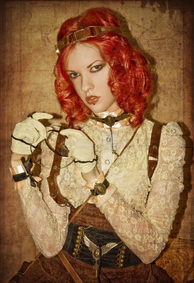 Steampunk Victorian Girl stock image. Image of retro - 25927561
