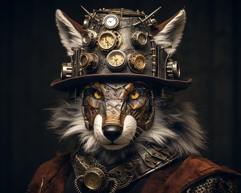 Steampunk Wolf Stock Illustrations – 103 Steampunk Wolf Stock ...