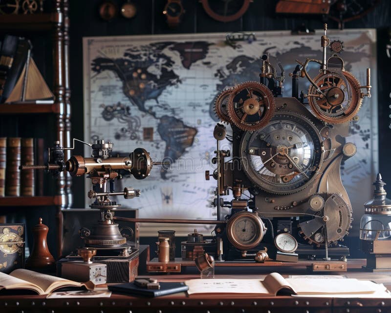 A Steampunk Workshop Where Inventors Design Fantastical Machines Using ...