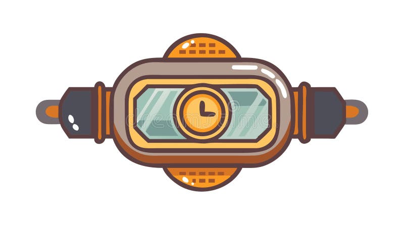 Steampunk Wrist Device Gears and Dial Icon, Vector Design Generative AI ...