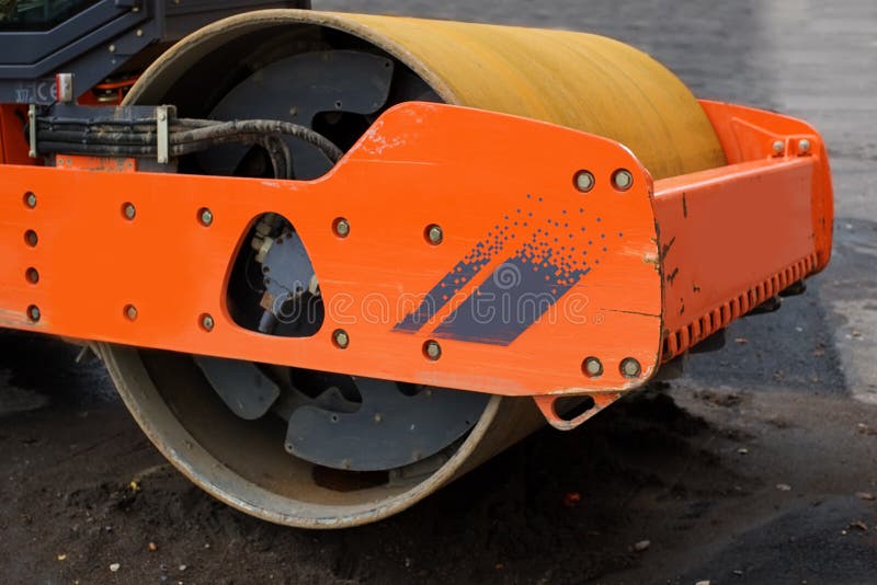 Steamroller stock image. Image of occupation, highway - 1412157