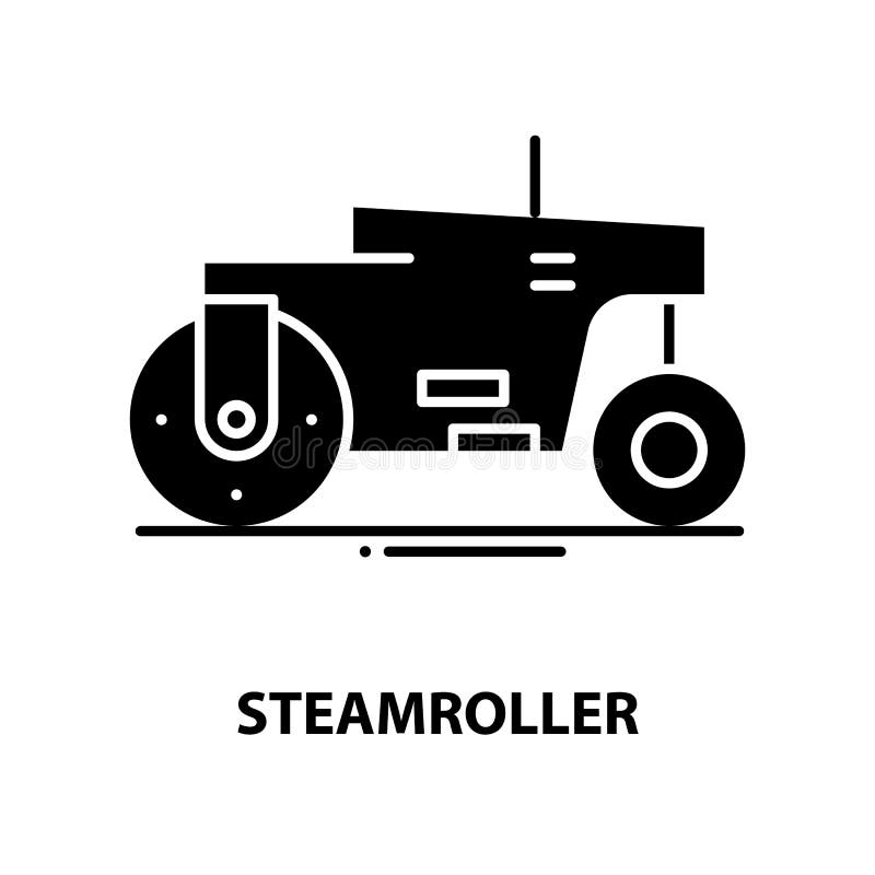 Steamroller Icon. Trendy Modern Flat Linear Vector Steamroller I Stock ...