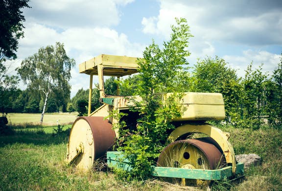Steamroller in nature stock photo. Image of rust, steamroller - 42242230