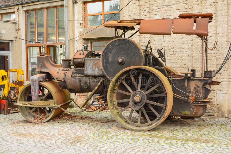 Old Steamroller or Steam Roller is a Form of Road Roller Editorial ...