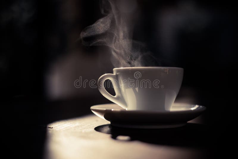 Steamy Coffee Cup in the Sunlight Stock Photo - Image of fresh, latte ...