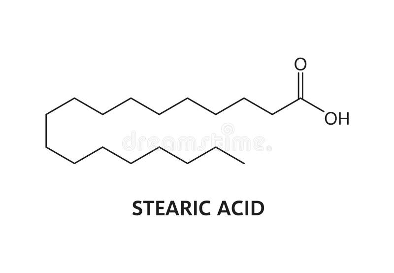 Stearic Acid Chemical Molecule Structure Formula Stock Vector ...