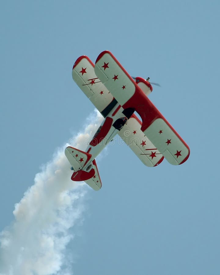 Stearman Bi-Plane in Flight Stock Photo - Image of flying, airplane ...
