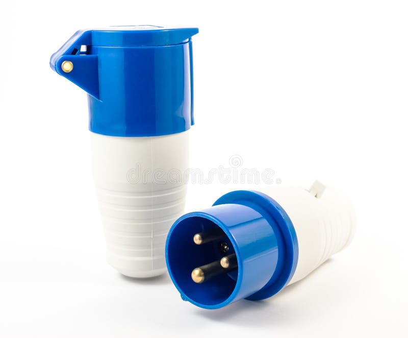 Stecker Des Elektrischen Stroms Mit Sockel Stockfoto - Bild von ...