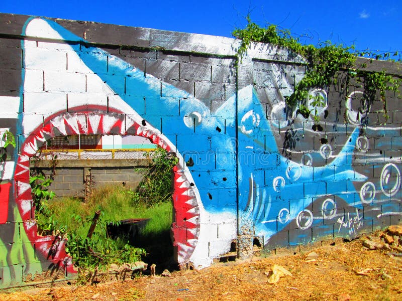 Stedelijk art Haai redactionele foto. Image of kunstwerken - 48571661