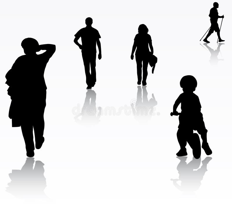 Bewegende mensen stock illustratie. Illustration of lichaam - 197838