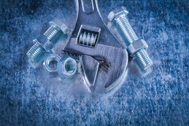 Steel Adjustable Spanner Bolt Washer Threaded Screw-nut and Scre Stock ...
