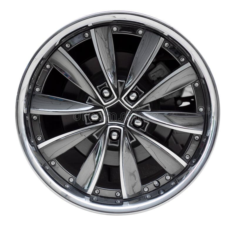Steel alloy car rim stock image. Image of race, chrome - 23392937